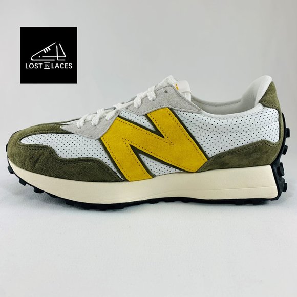 New Balance | Shoes | New Balance 327 White Green Yellow Sneakers Mens ...